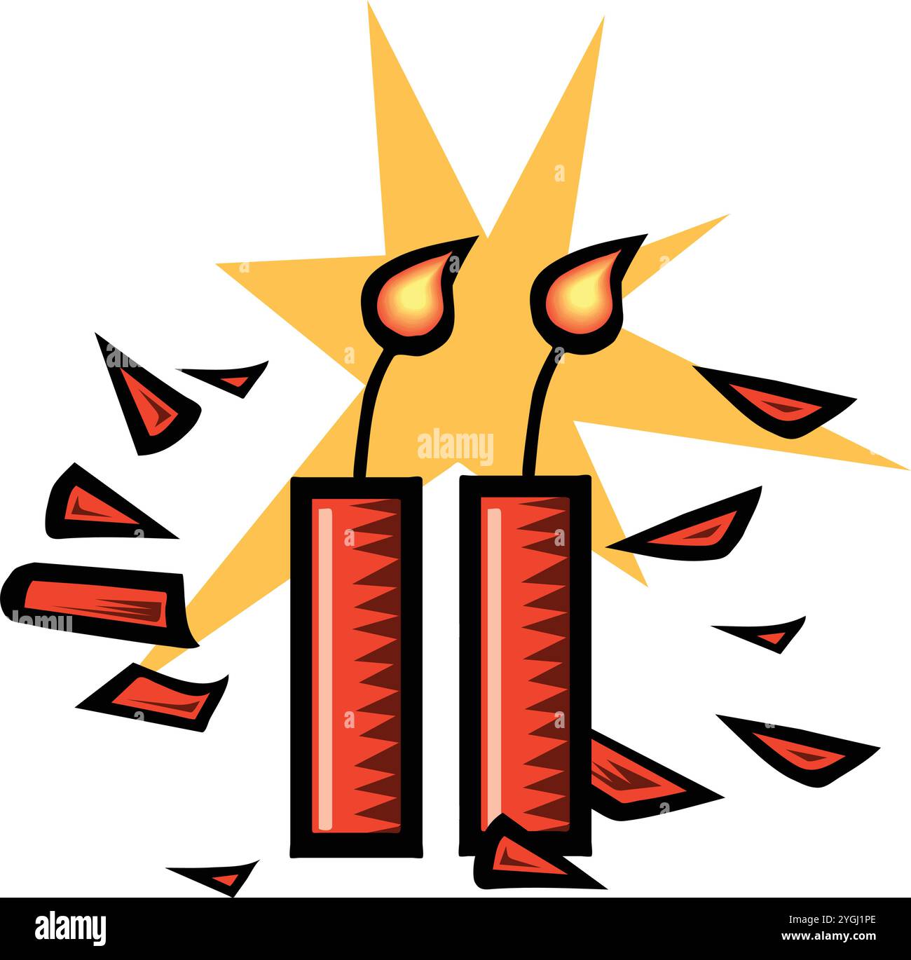 Dynamite bomb realistic set with isolated images of stick shaped ...