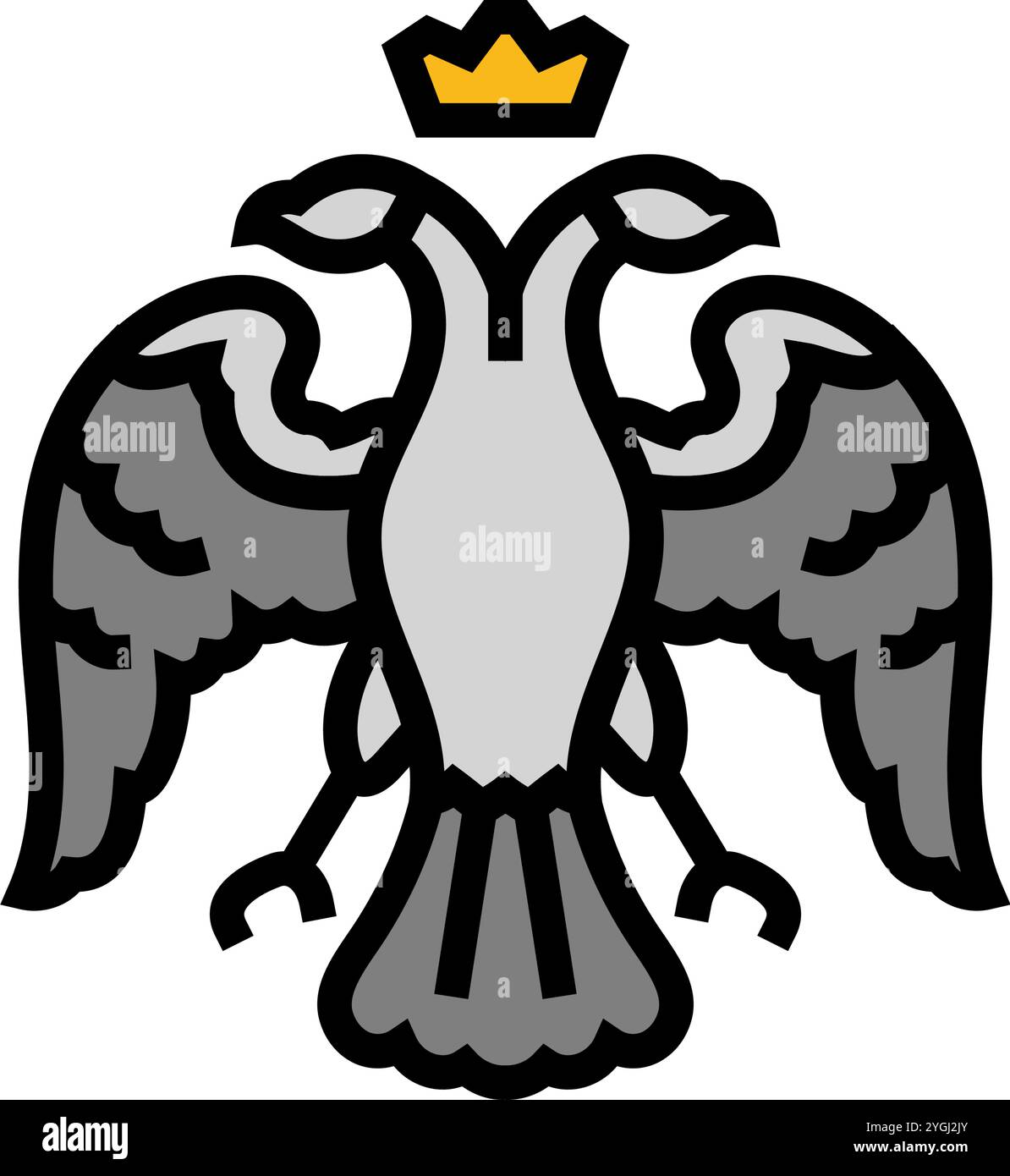 double headed eagle byzantine color icon vector illustration Stock ...
