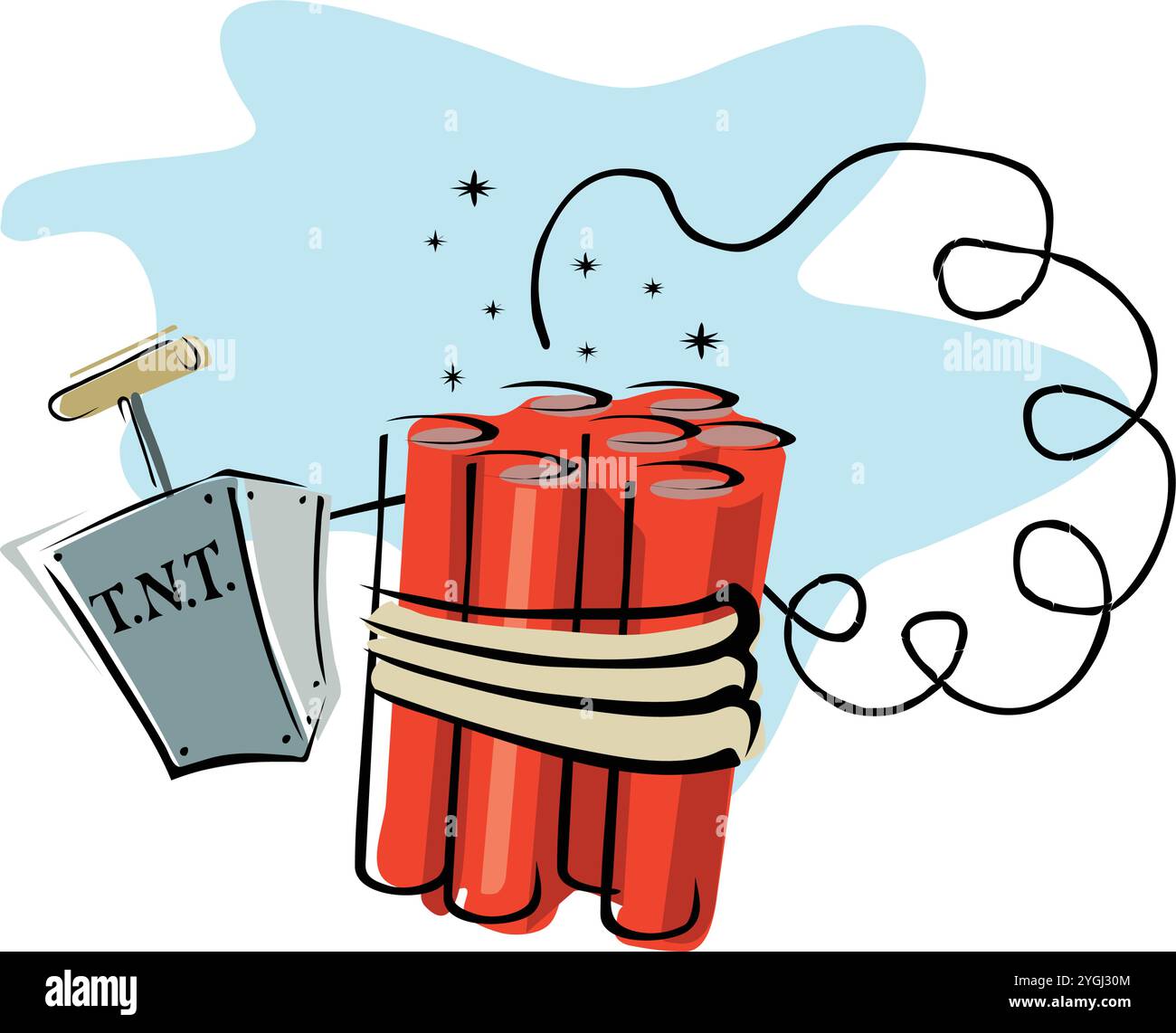 Dynamite bomb flat set of isolated images with dynamites pack and bomb ...