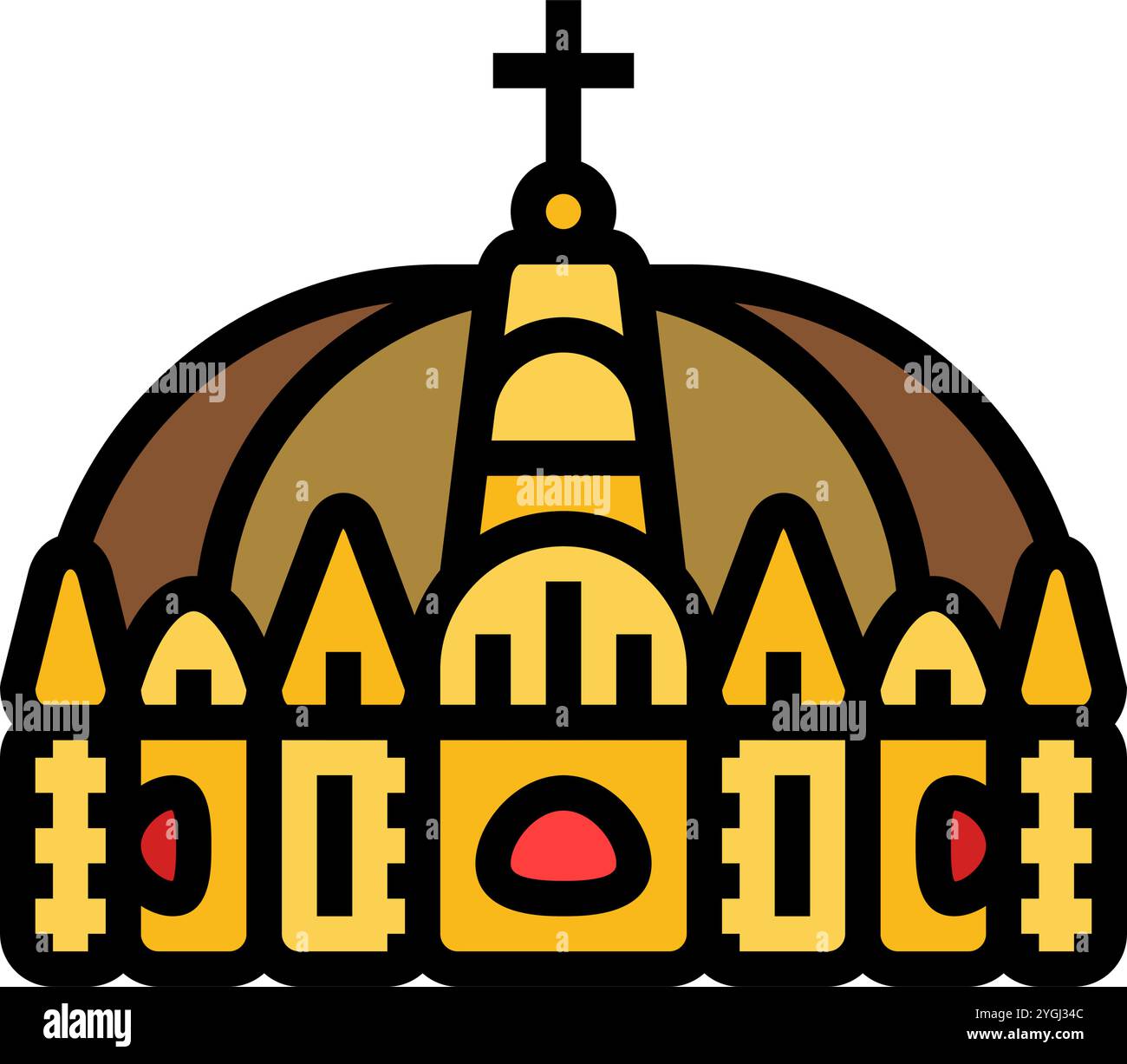 crown emperor byzantine color icon vector illustration Stock Vector ...