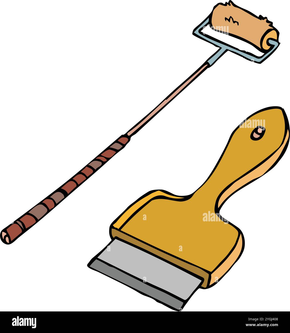 Decorative drawing tools accessoires with flat fan paintbrush and pen ...