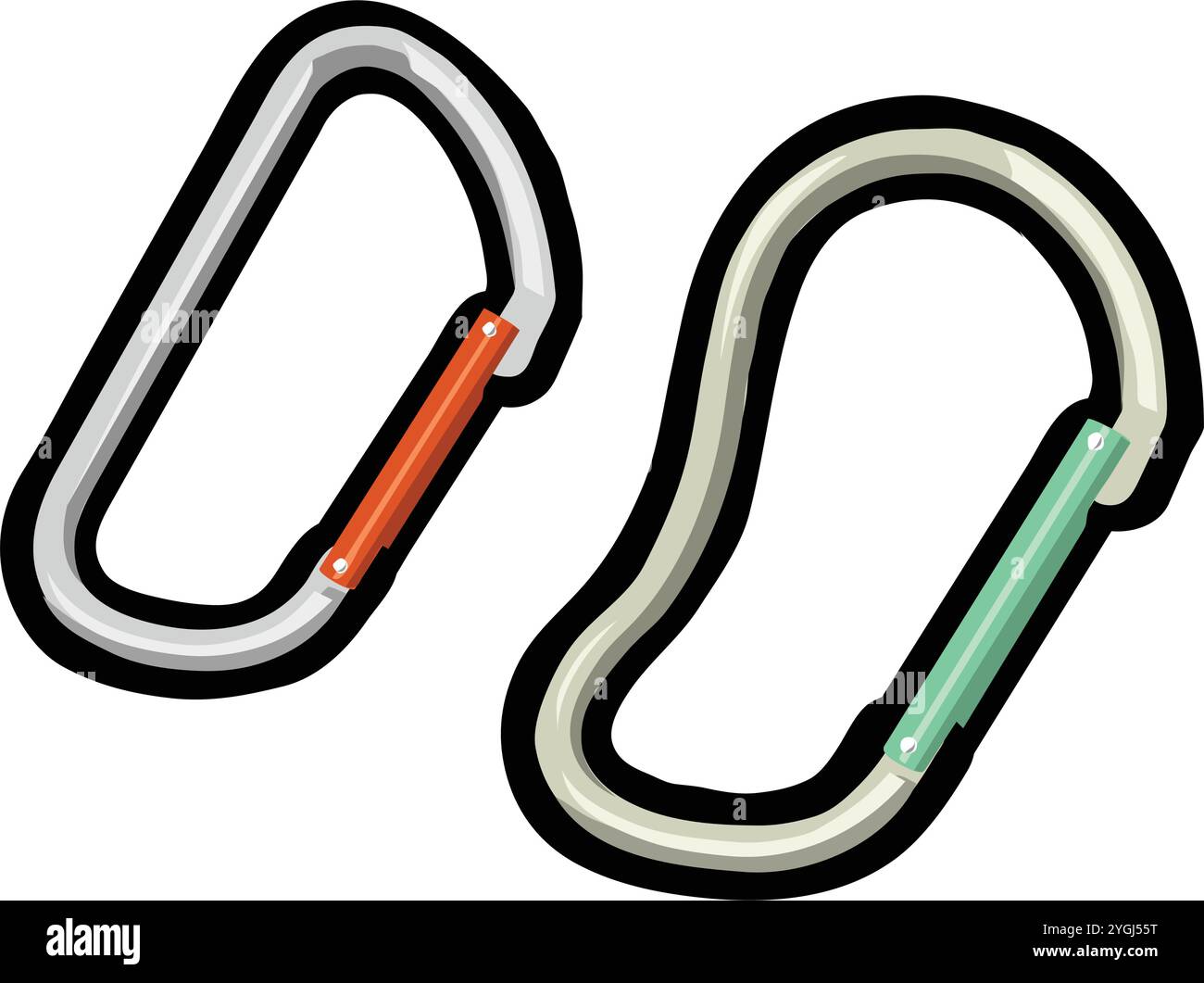 Carabiner vector vectors hi-res stock photography and images - Alamy