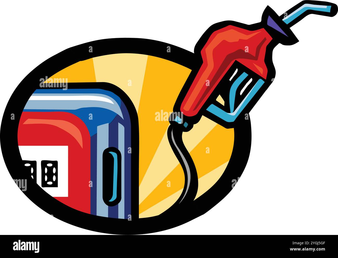 Isometric icon of red fuel dispenser petrol pump on white background ...