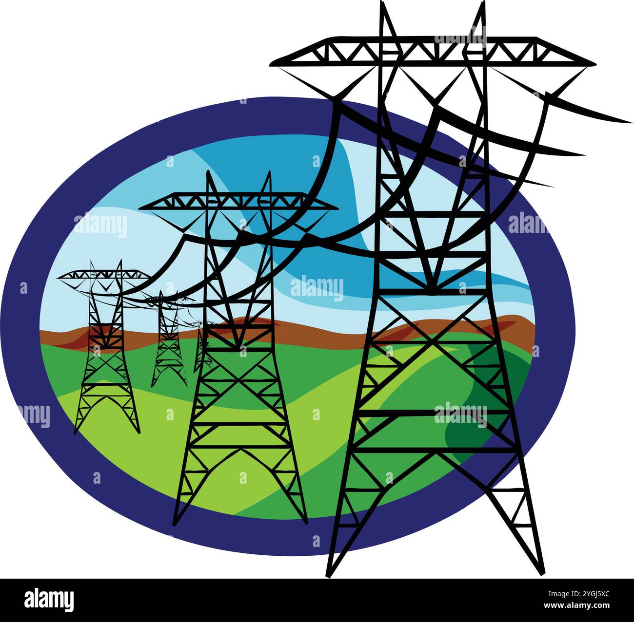 High voltage transformer Stock Vector Images - Alamy