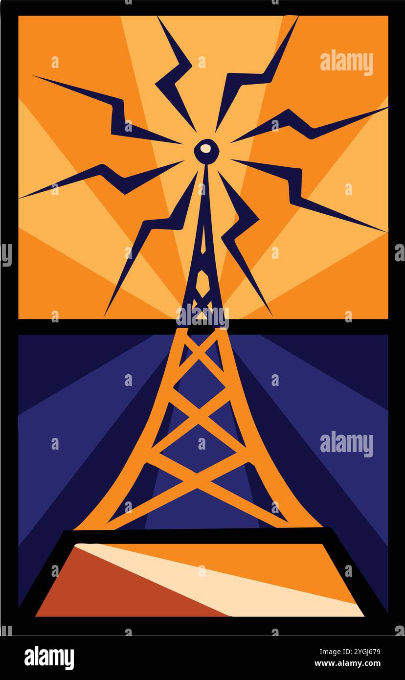 High voltage power line metal poles realistic set isolated on white ...