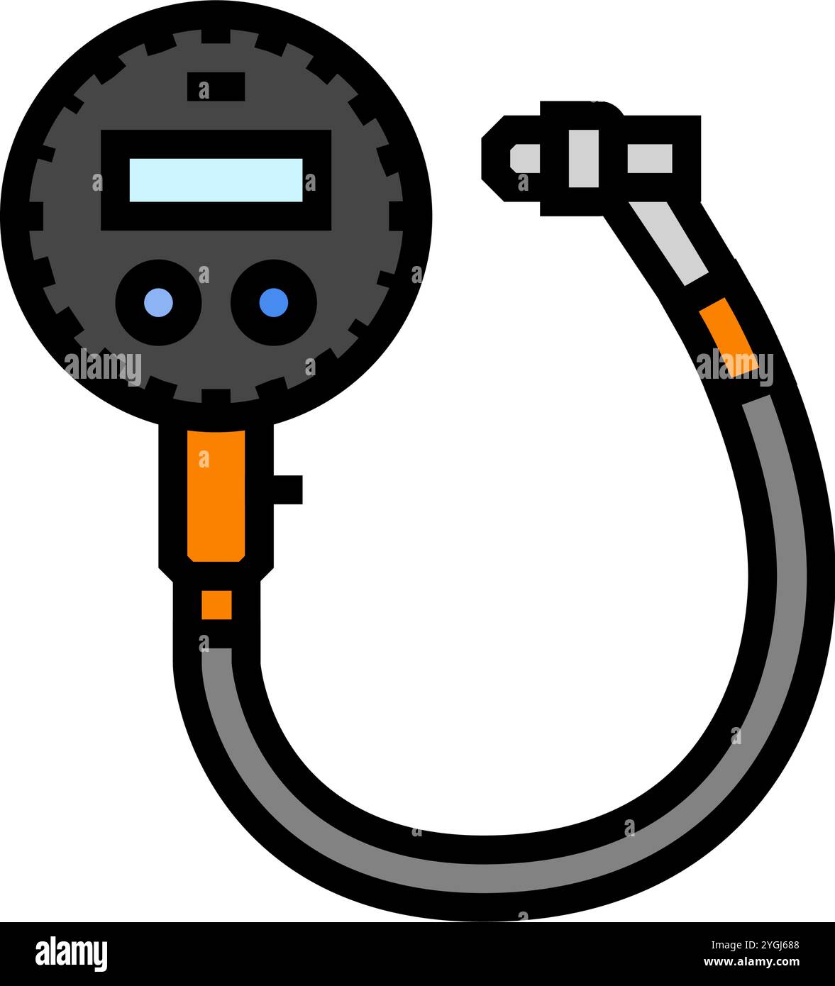 tire pressure gauge accessory color icon vector illustration Stock ...