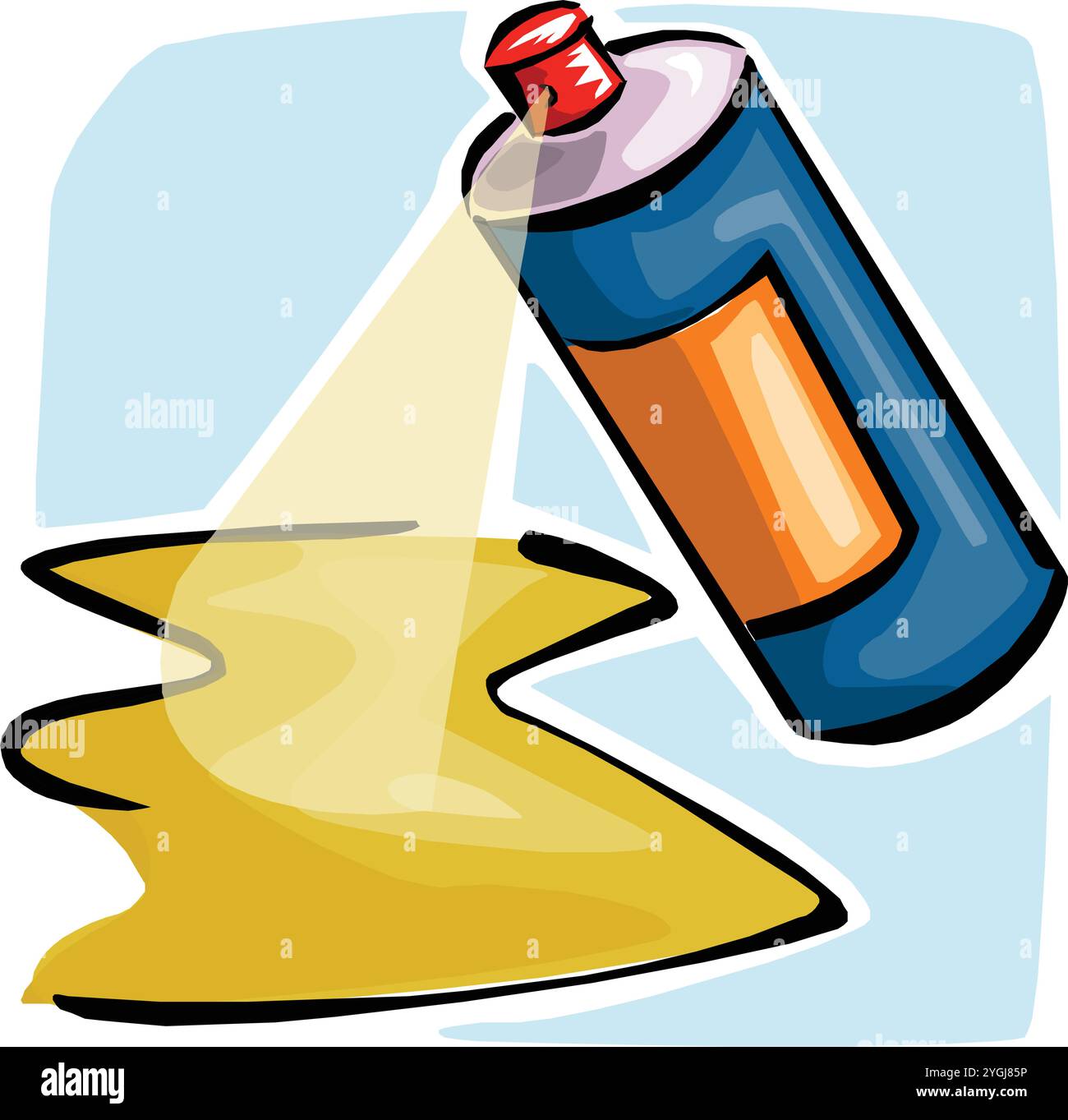 Can yellow paint isolated Stock Vector Images - Alamy