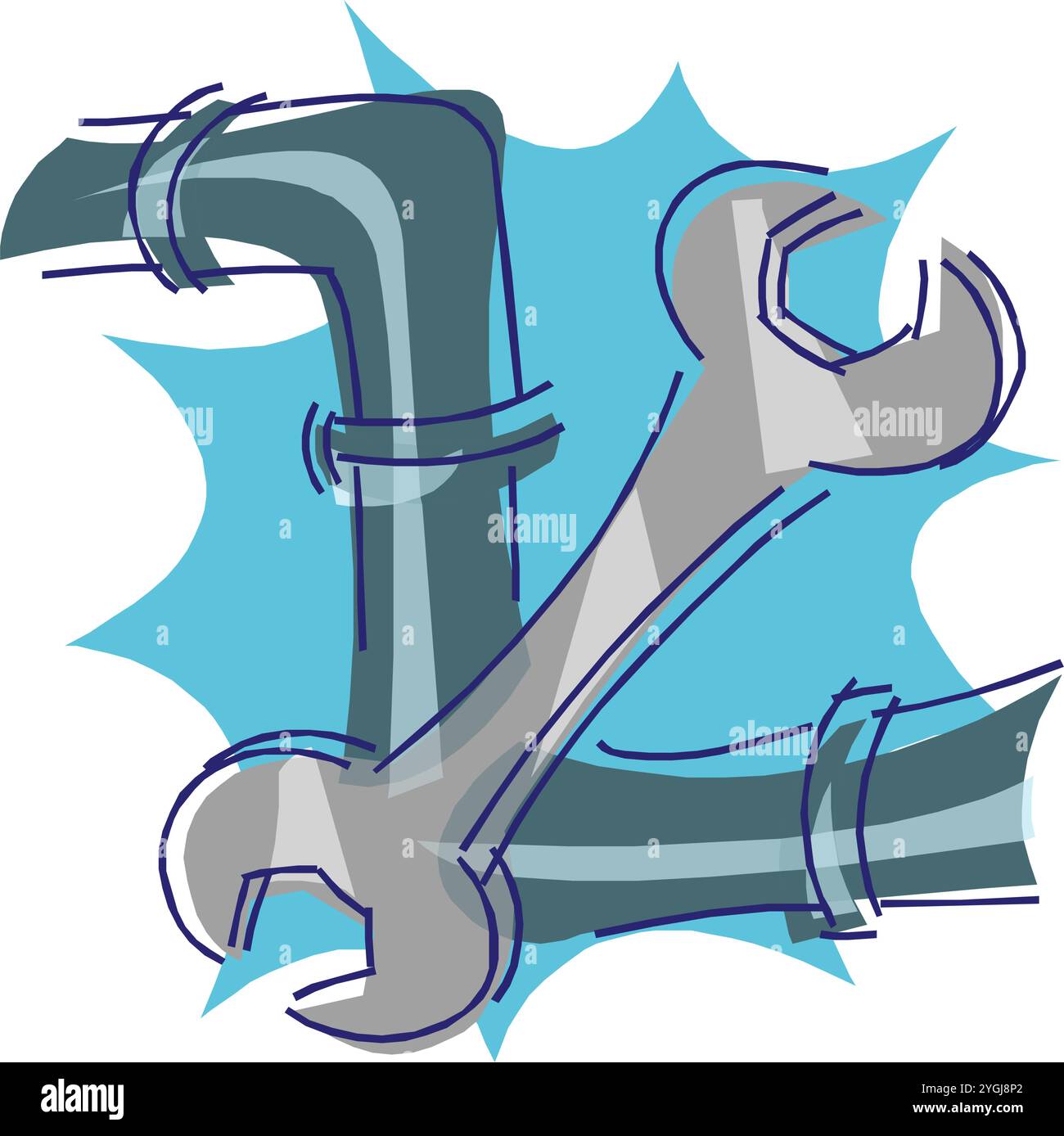 Plumbing issue Stock Vector Images - Alamy