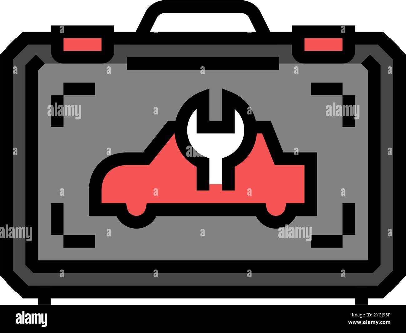 car tool kit accessory color icon vector illustration Stock Vector ...