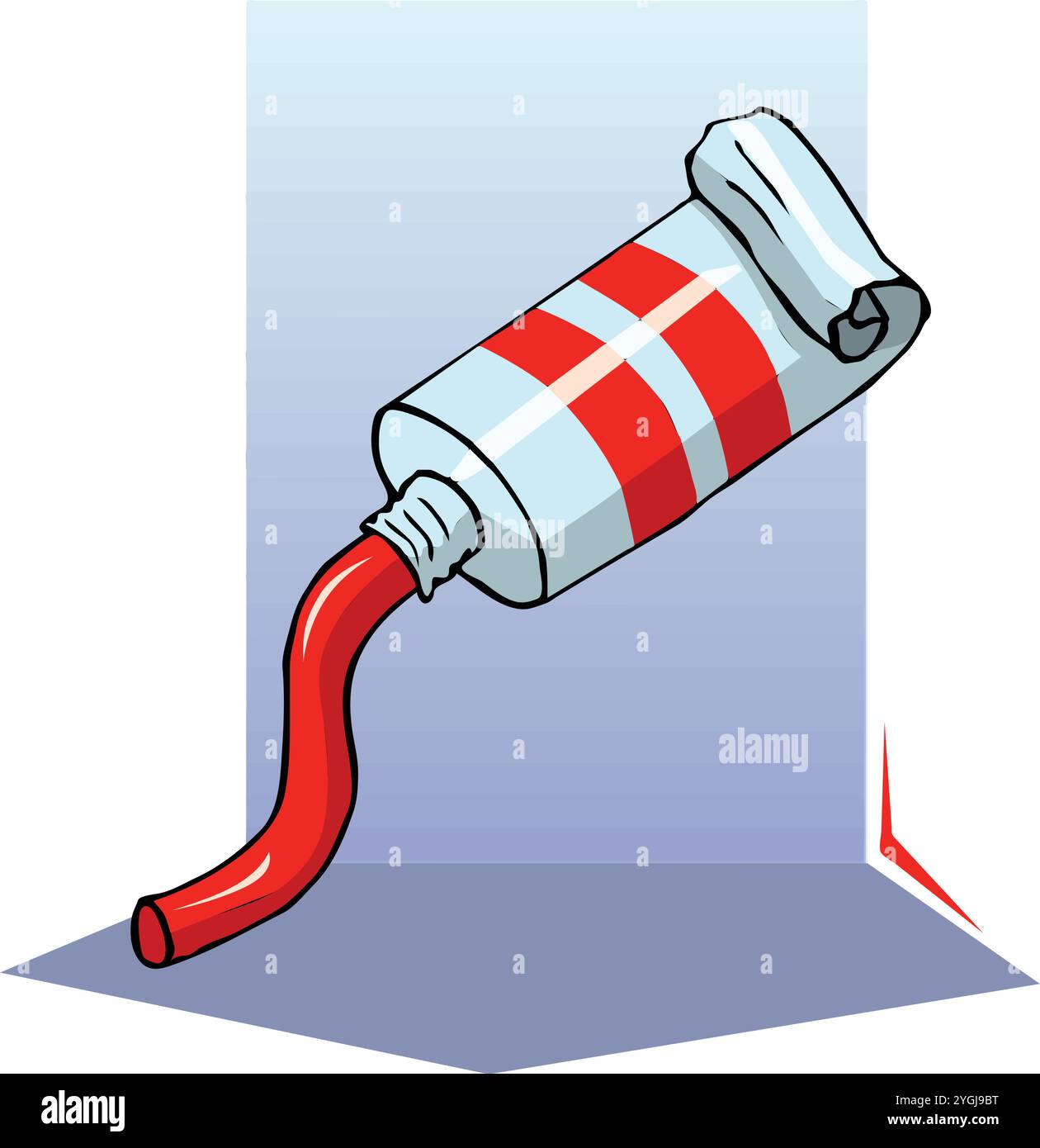 a red paint tube from the art supplies design vector illustration Stock ...