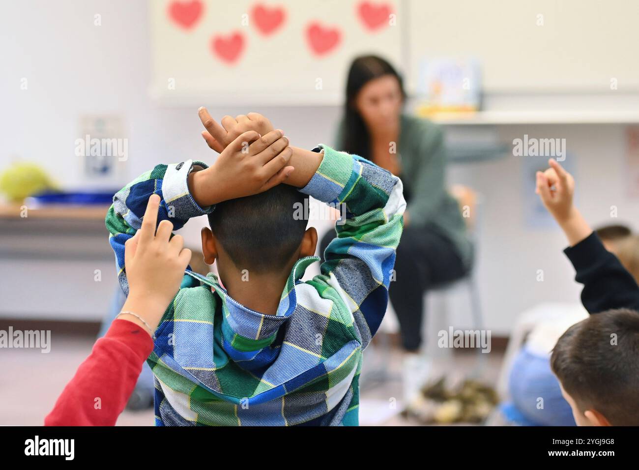 Topic photo; school lesson at a primary school in Bavaria, 2nd grade ...