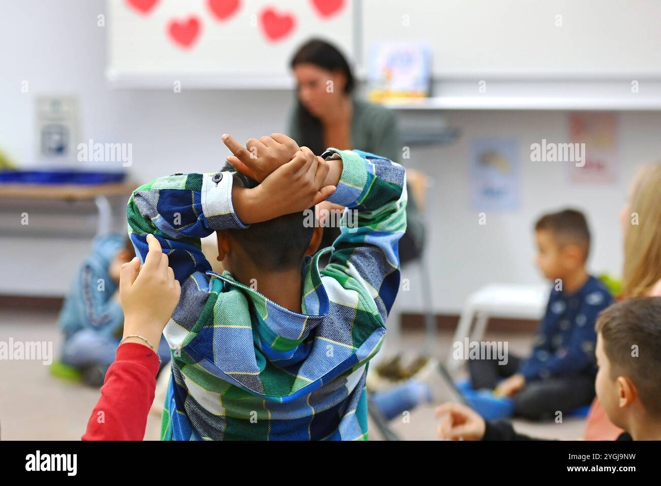 Topic photo; school lesson at a primary school in Bavaria, 2nd grade ...