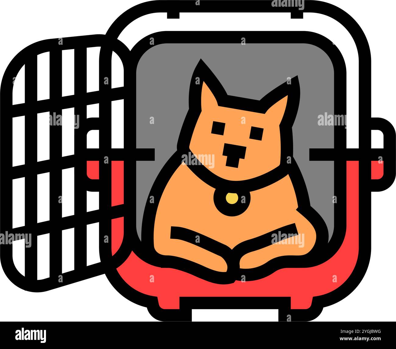 carrier cat breeding color icon vector illustration Stock Vector Image ...