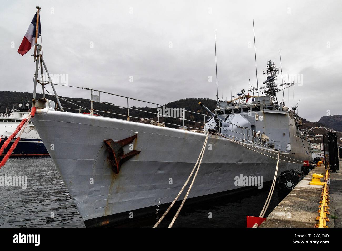 French warship advise boat (aviso) Commandant Blaison F793 at Tollboden ...