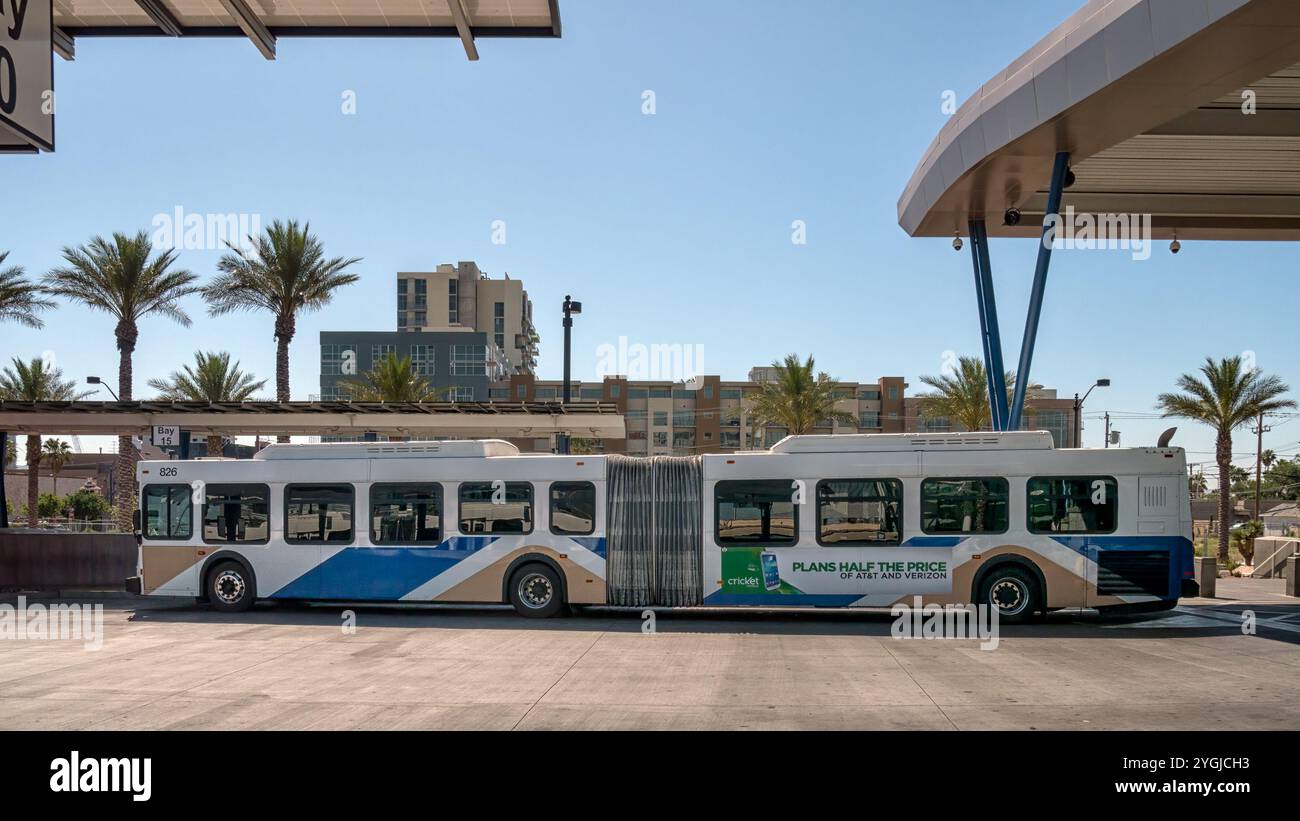 Las Vegas Nevada Usa June 04 2013 Articulated Rtc Bus At