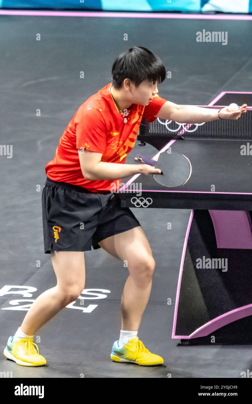 Table tennis – women's team gold medal match. Sun Yingsha CHN), Olympic ...