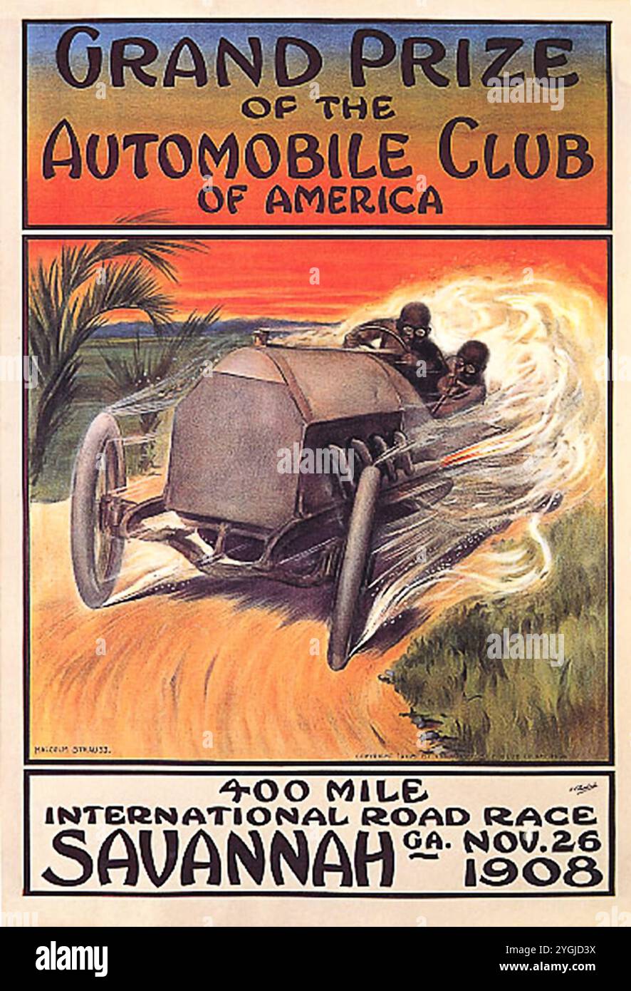 Grand Prix of Automobile Club of America, Savannah Georgia, 1908 ...