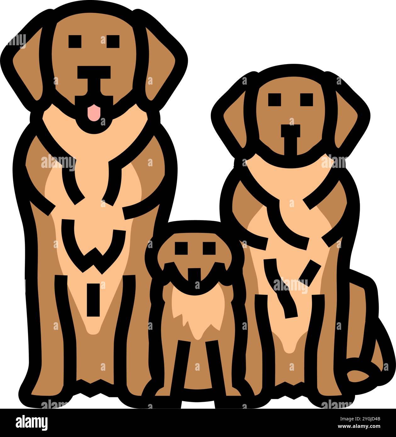 family dog color icon vector illustration Stock Vector Image & Art - Alamy