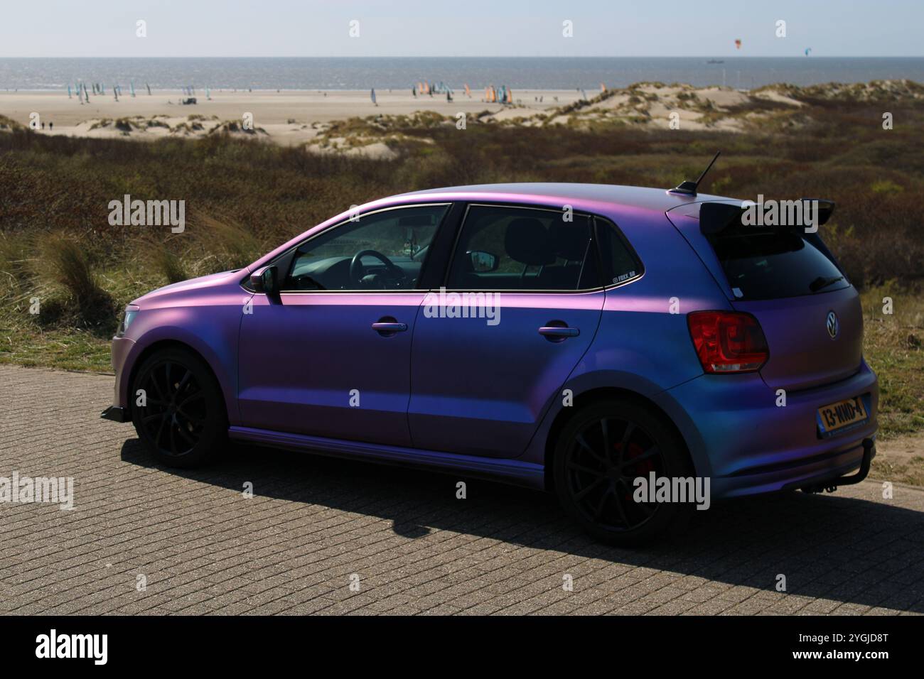 Volkswagen polo, extraordinary car and color Stock Photo - Alamy