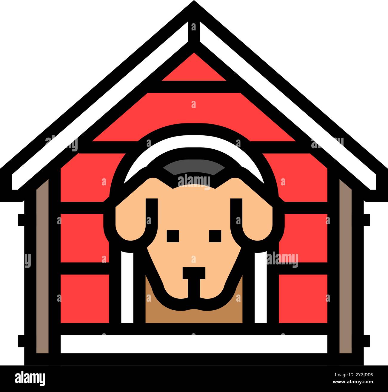 kennel dog color icon vector illustration Stock Vector Image & Art - Alamy