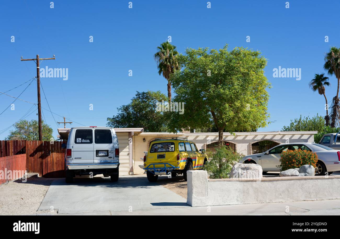Housing in a typical suburban, largely Latino neighborhood, Cathedral ...