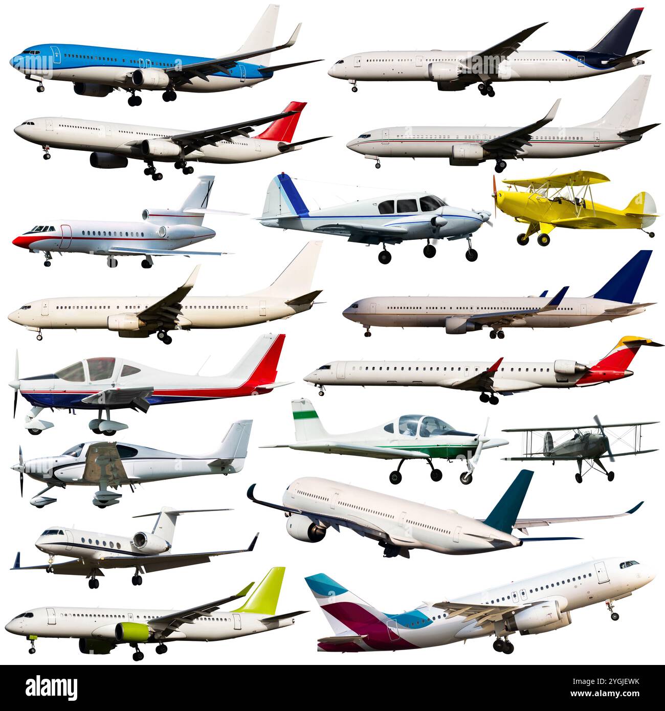 Collage different modern airplanes hi-res stock photography and images - Alamy