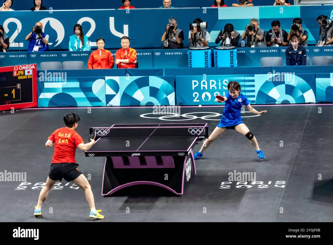 Table tennis – women's team gold medal match. Sun Yingsha -L-(CHN ...