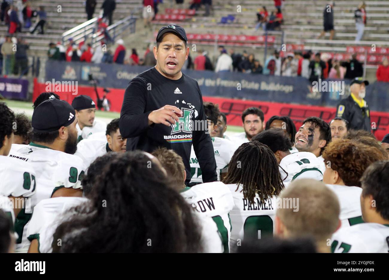 November 2, 2024 - Hawaii Rainbow Warriors head coach Timmy Chang ...