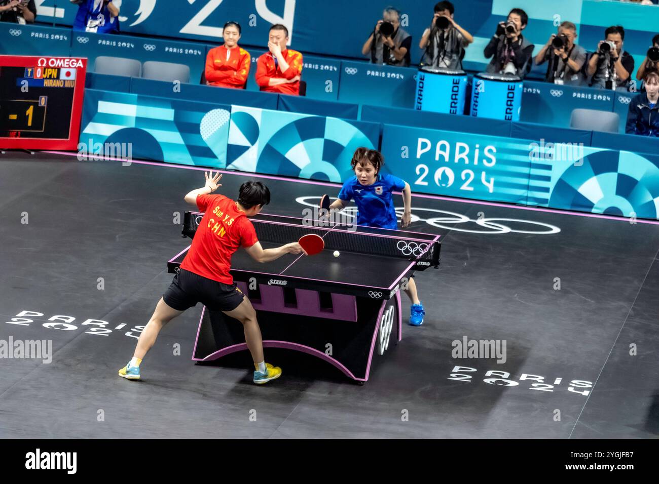 Table tennis – women's team gold medal match. Sun Yingsha -L-(CHN ...