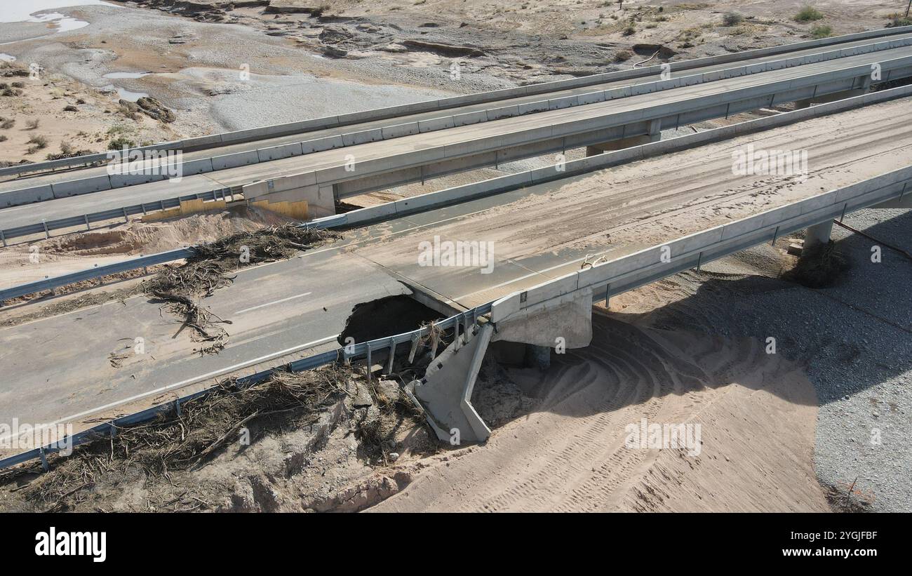 ROSWELL, New Mexico (Nov. 2, 2024) Flood damage along highway 285. FEMA ...