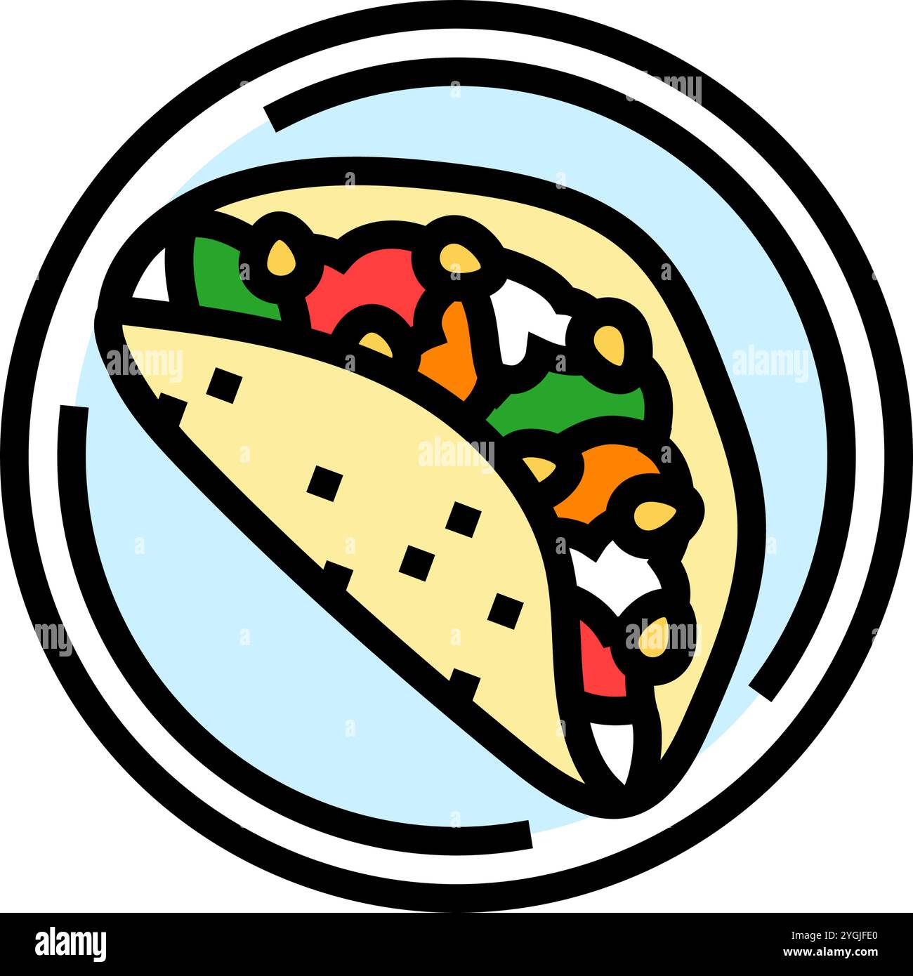 tacos fish color icon vector illustration Stock Vector Image & Art - Alamy