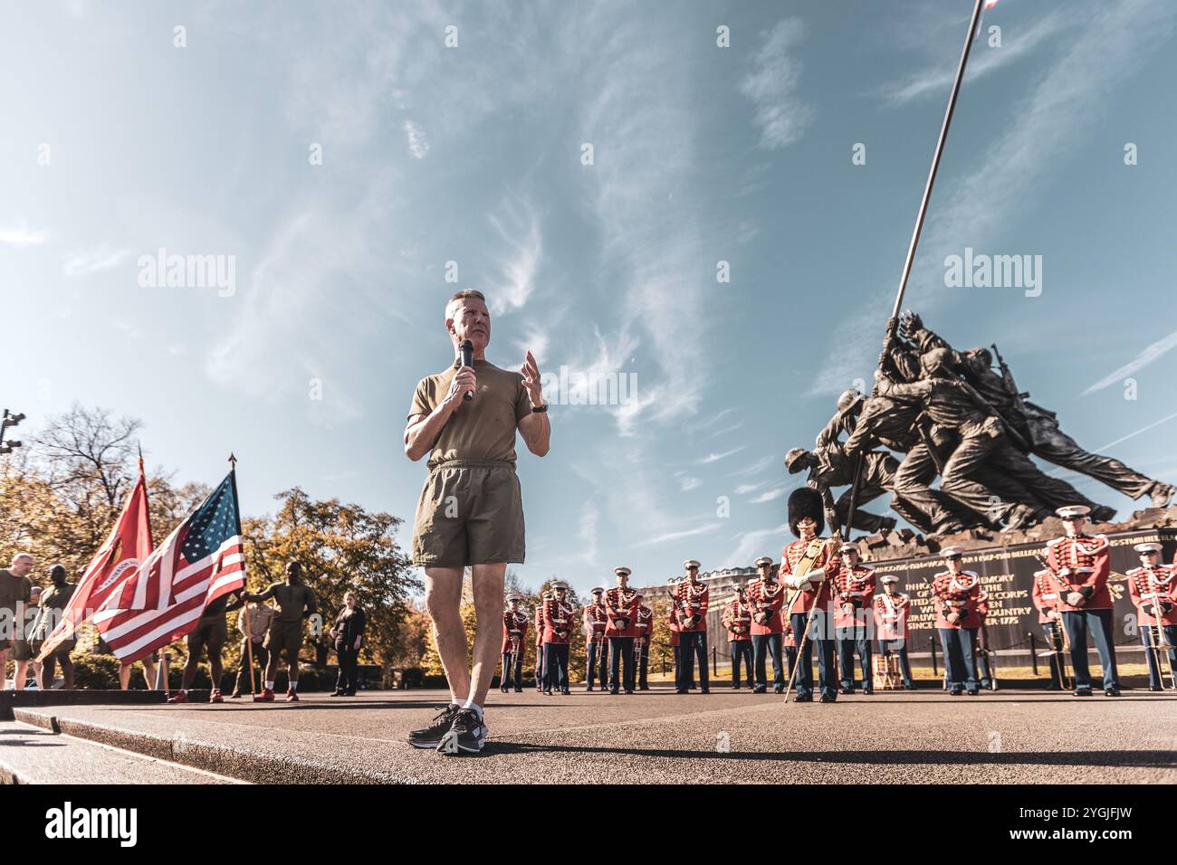 The 39th Commandant of the Marine Corps, Gen. Eric M. Smith, speaks to ...