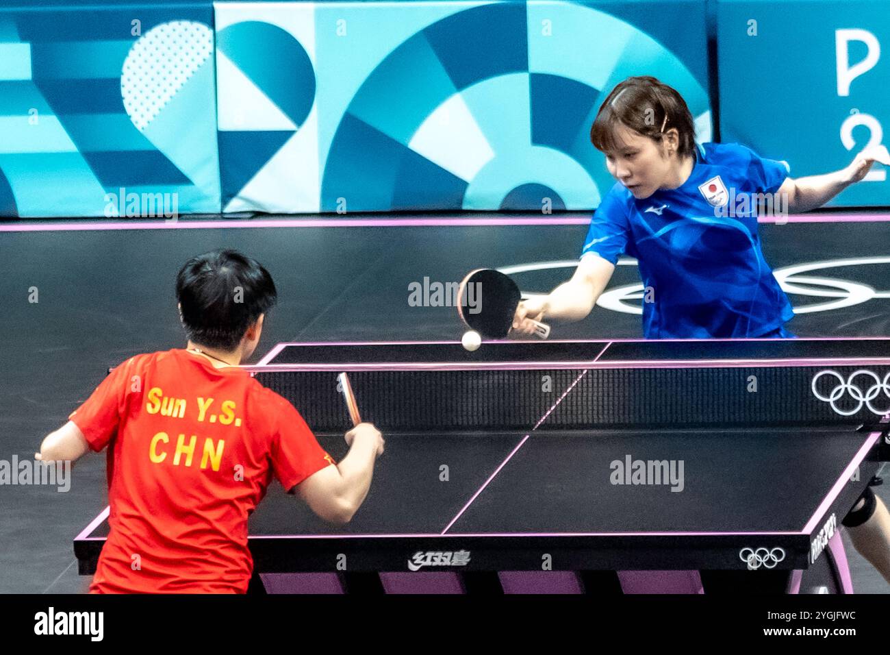 Table tennis – women's team gold medal match. Sun Yingsha -L-(CHN ...