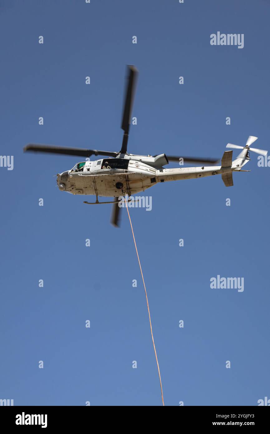 A U.S. Marine Corps UH-1Y Venom with Marine Light Helicopter Attack ...