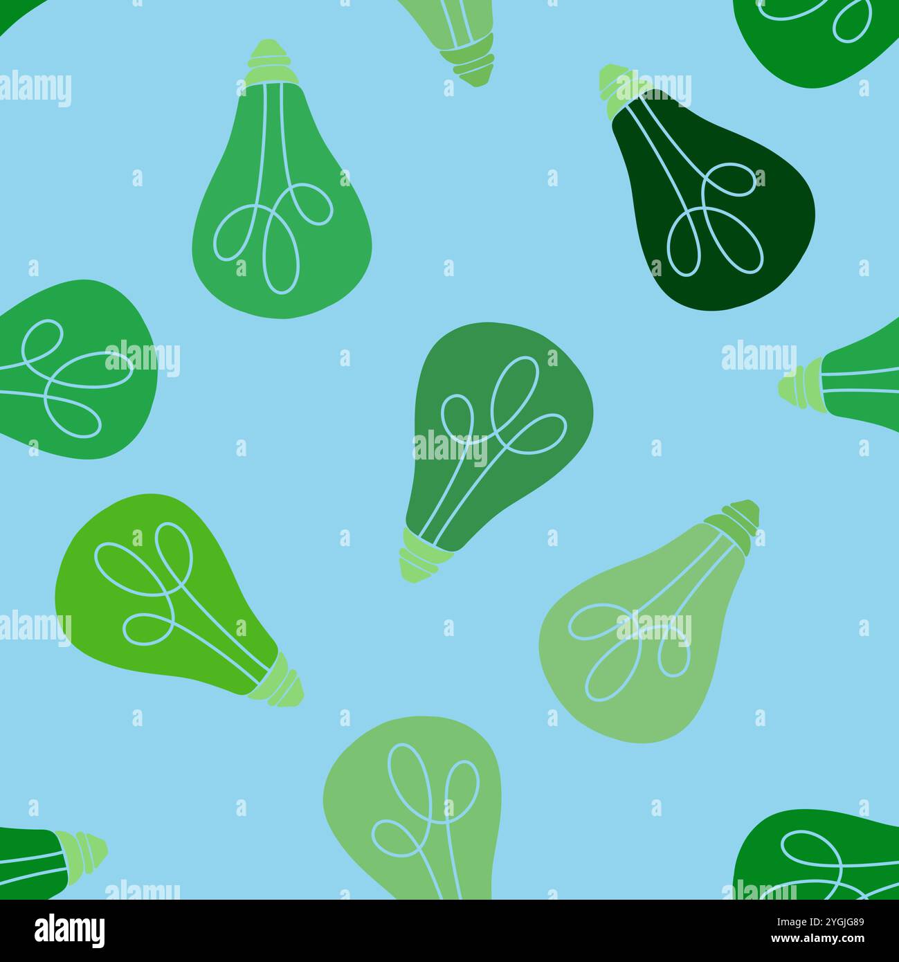 Winter illumination seamless bulbs pattern for wrapping paper and ...