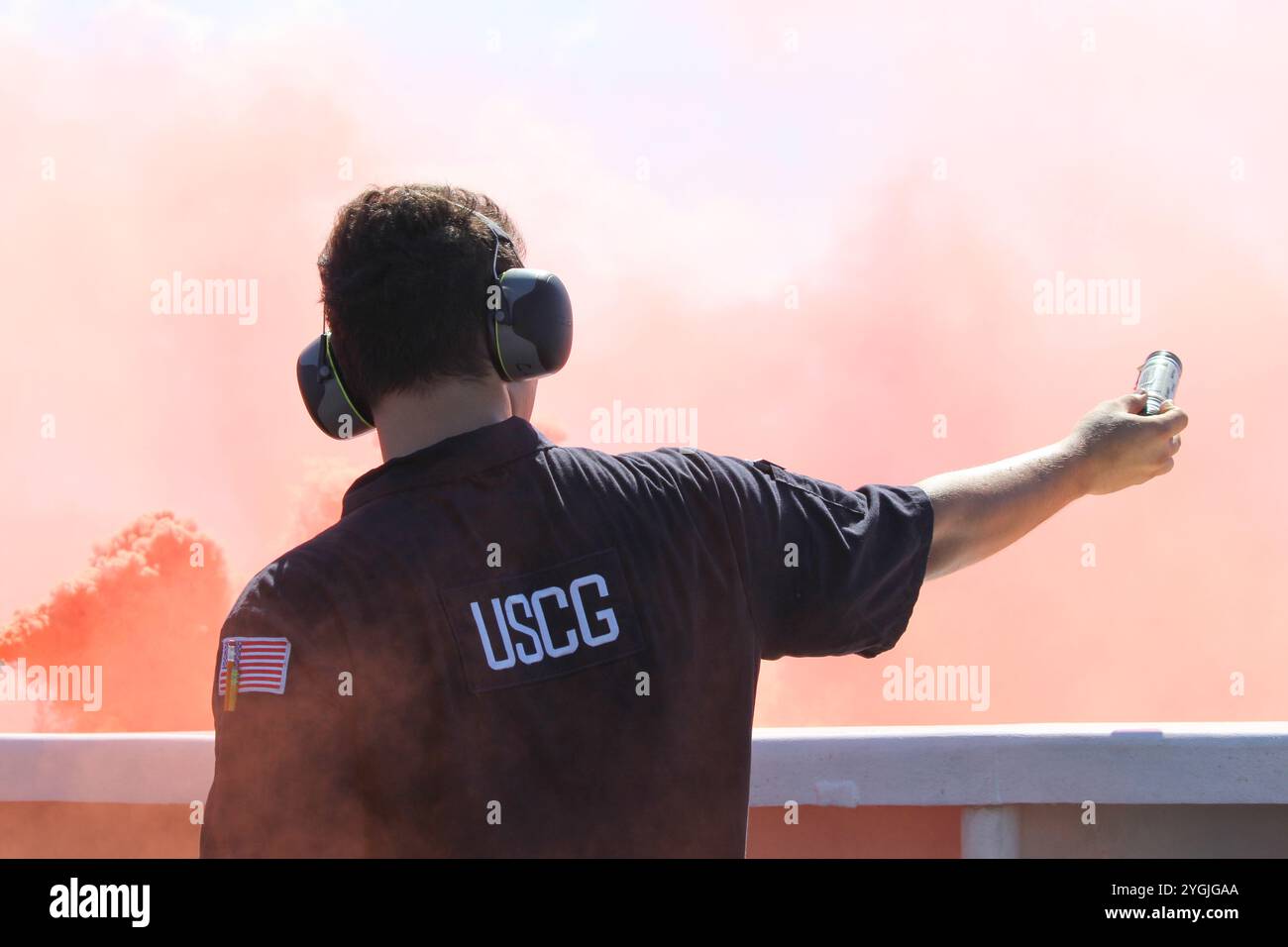 Petty Officer 3rd Class Anson Cordova, a machinery technician assigned ...