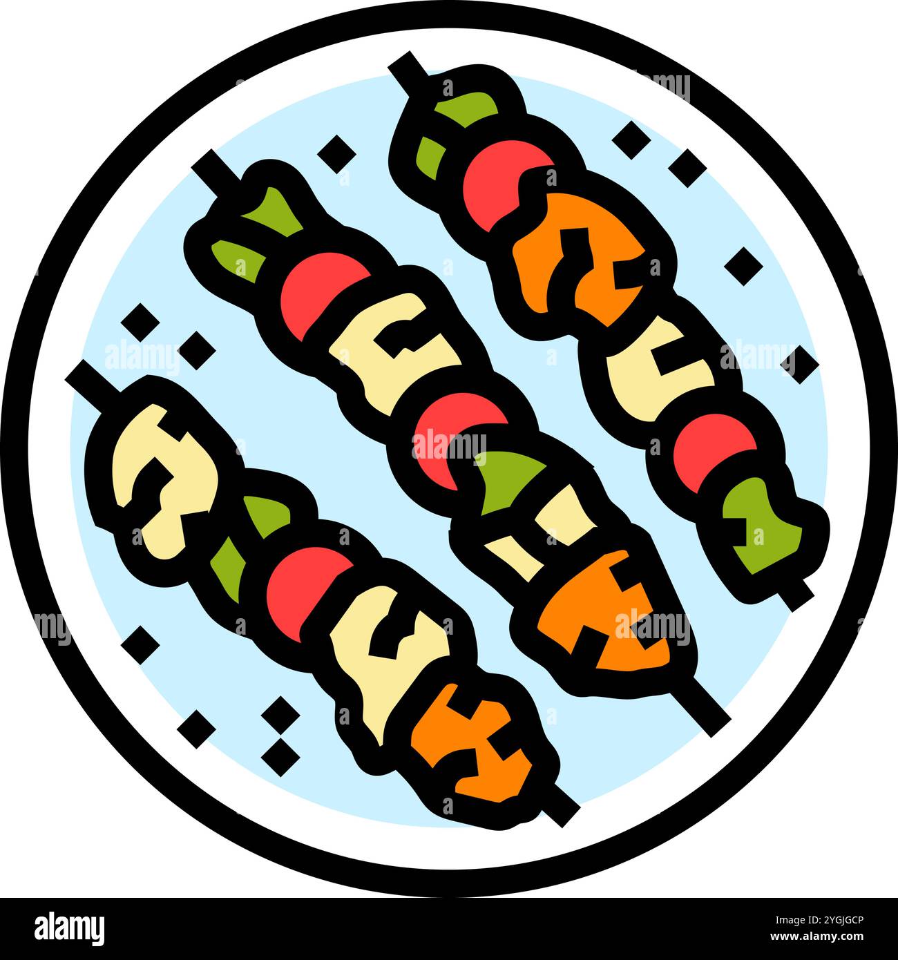 kebabs fish color icon vector illustration Stock Vector Image & Art - Alamy