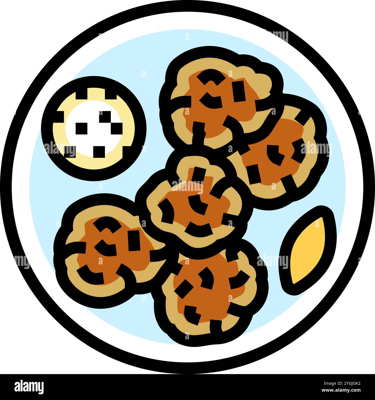 cakes fish color icon vector illustration Stock Vector Image & Art - Alamy