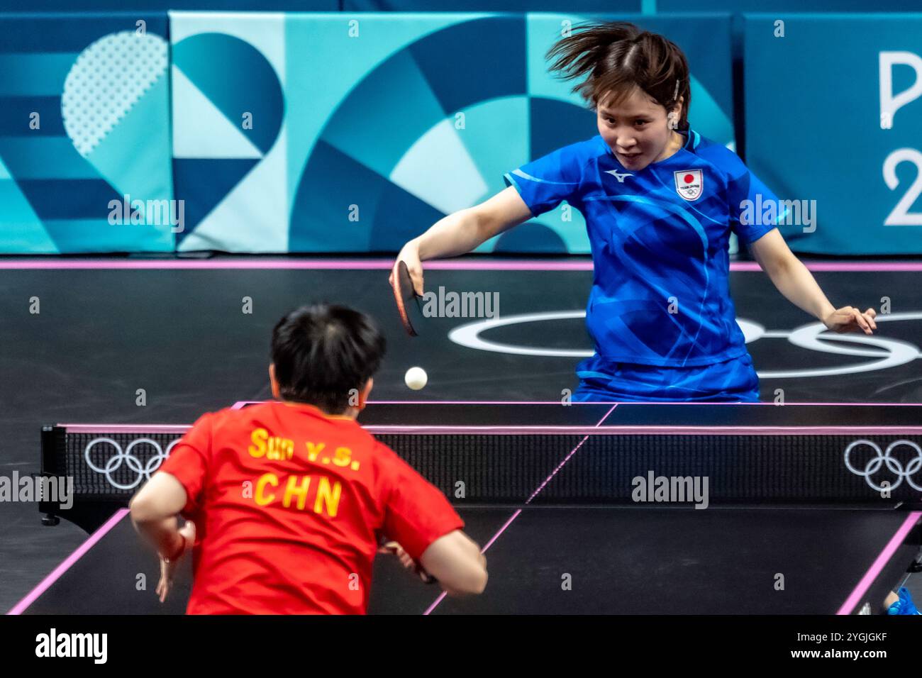 Table tennis – women's team gold medal match. Sun Yingsha -L-(CHN ...