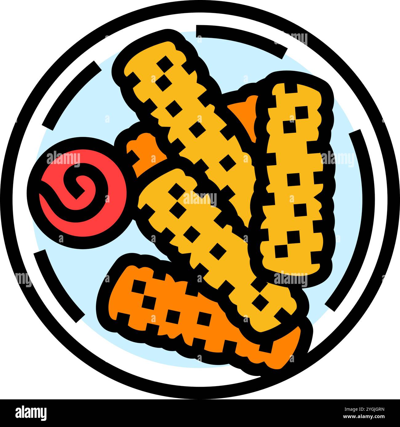 fingers fish color icon vector illustration Stock Vector Image & Art ...