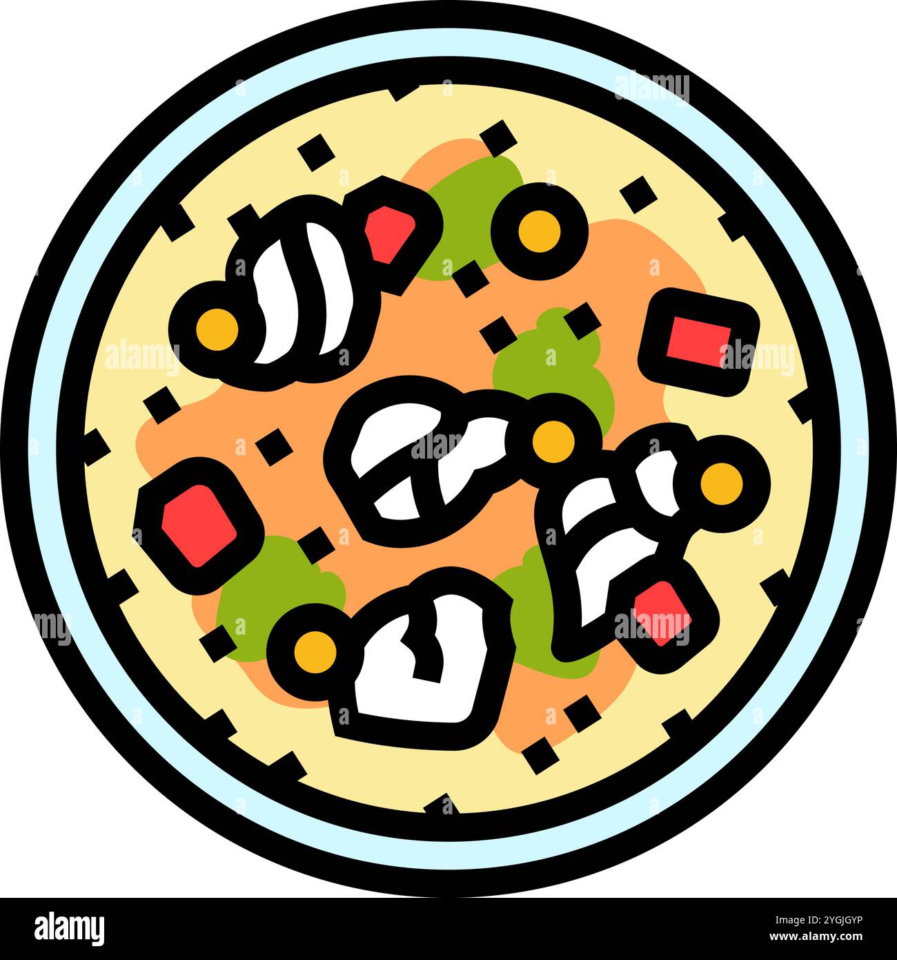 chowder fish color icon vector illustration Stock Vector Image & Art ...