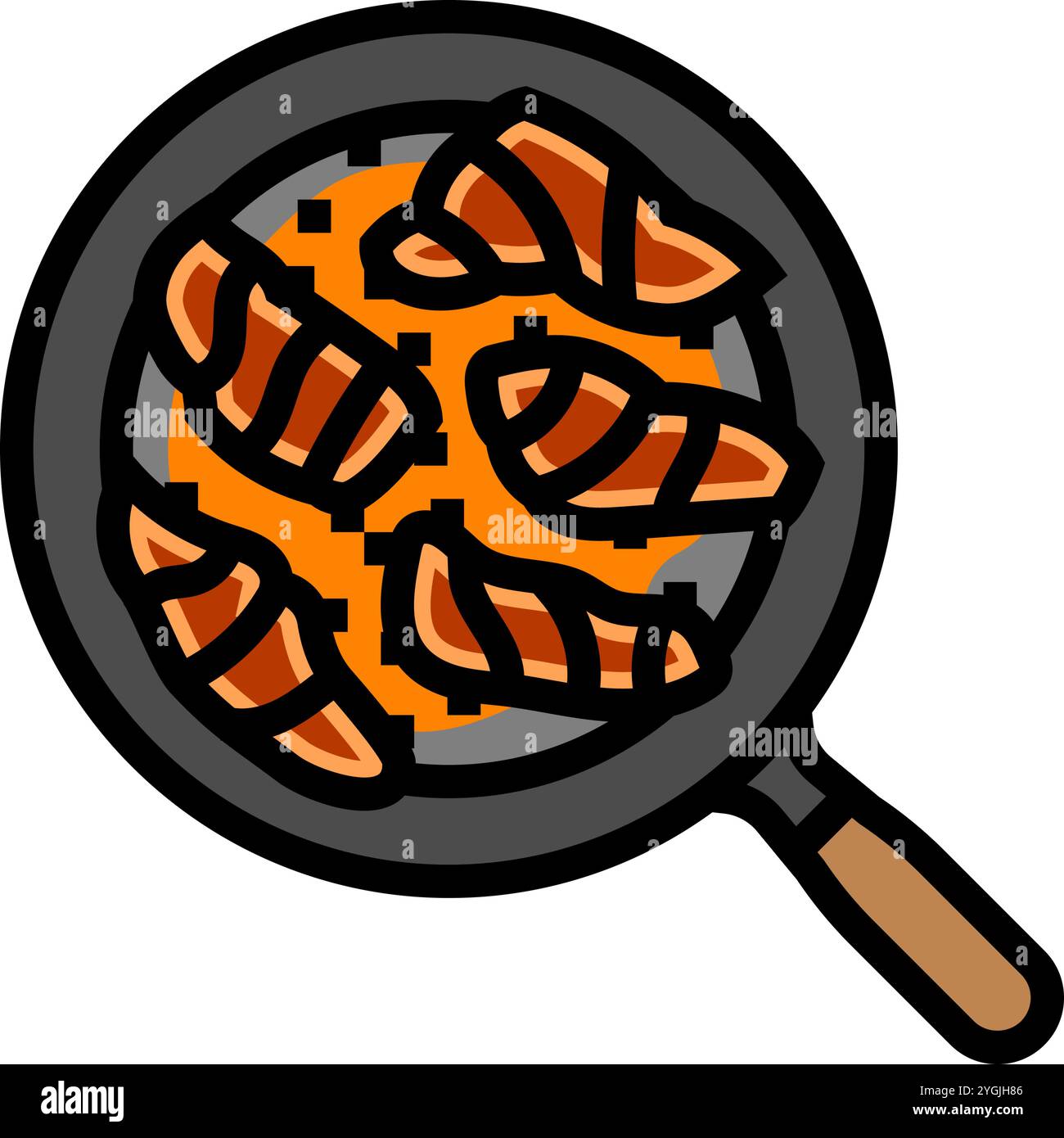 teriyaki fish color icon vector illustration Stock Vector Image & Art ...