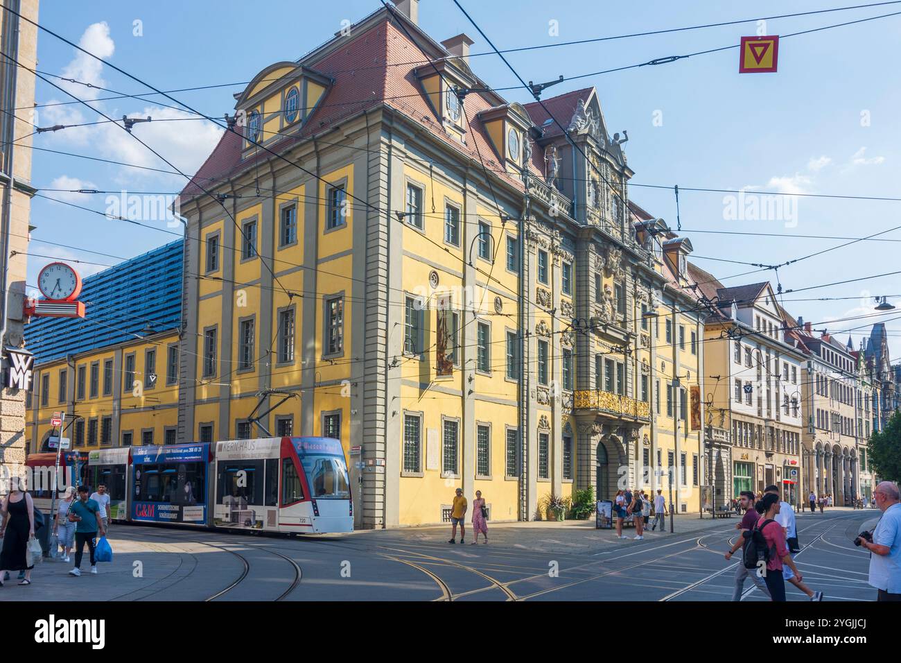 Erfurt, square Anger, museum Angermuseum in Thuringia, Germany Stock ...
