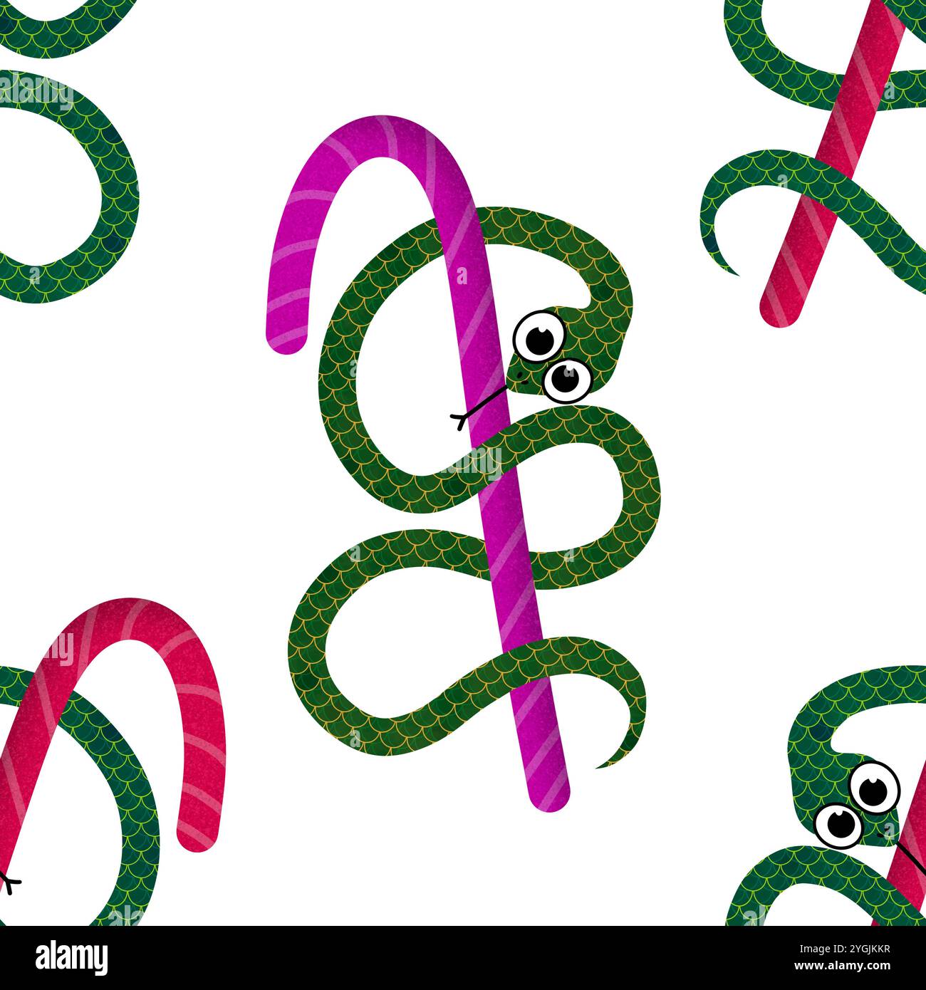 Summer cartoon animals seamless snake pattern for wrapping paper and ...