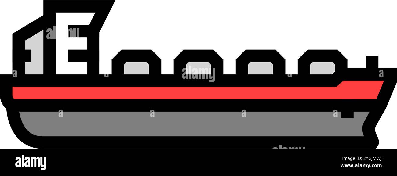 Bulk carrier barge Stock Vector Images - Alamy