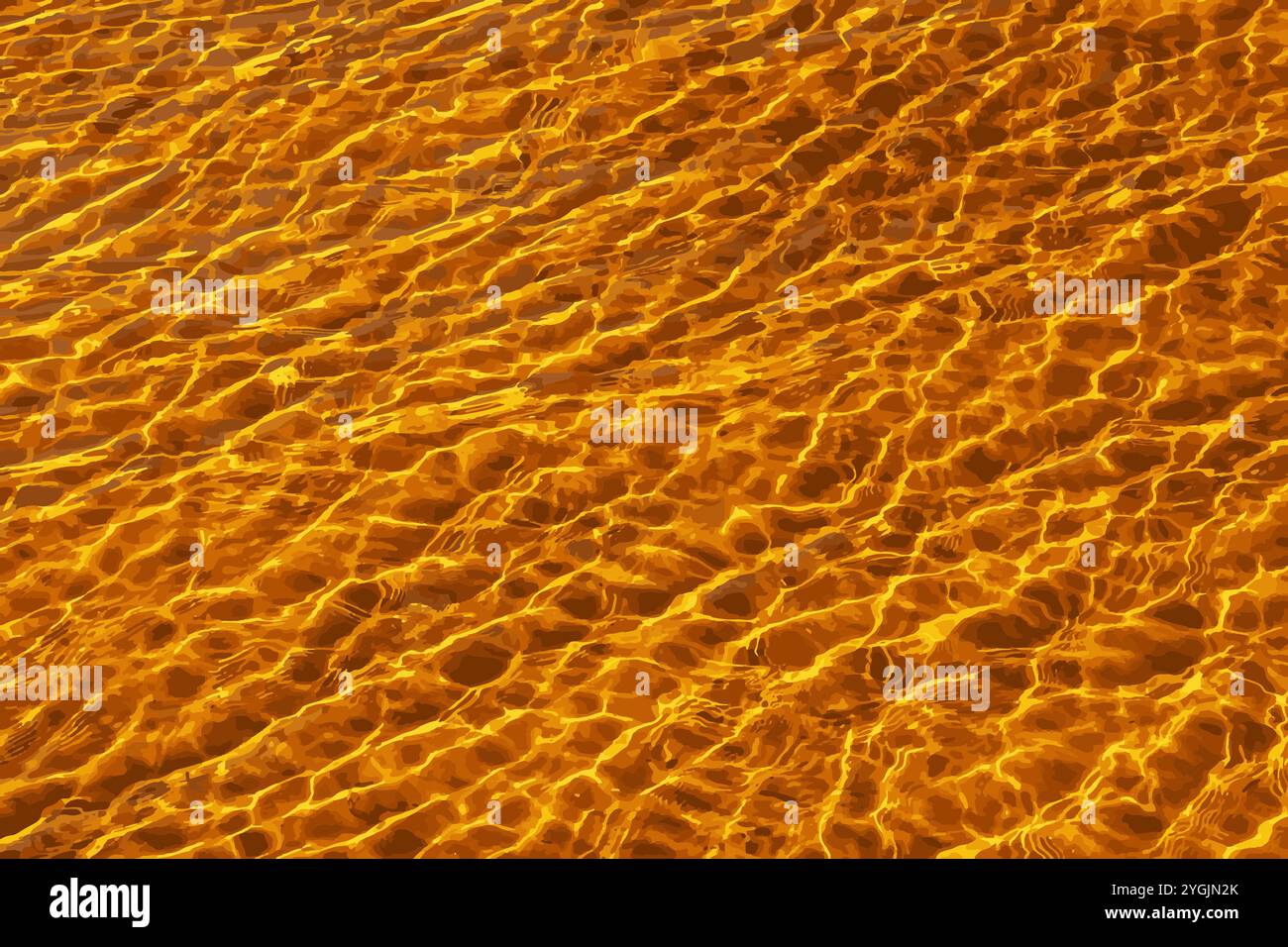 Realistic illustration of the reflection on the surface of the water in ...