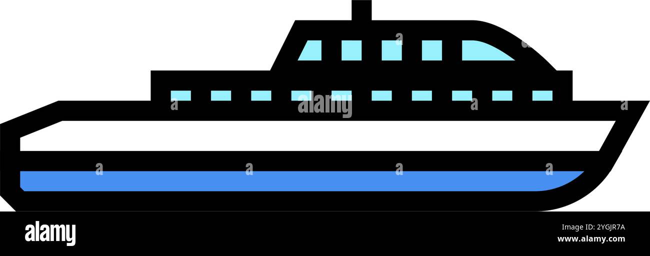 barge ship color icon vector illustration Stock Vector Image & Art - Alamy