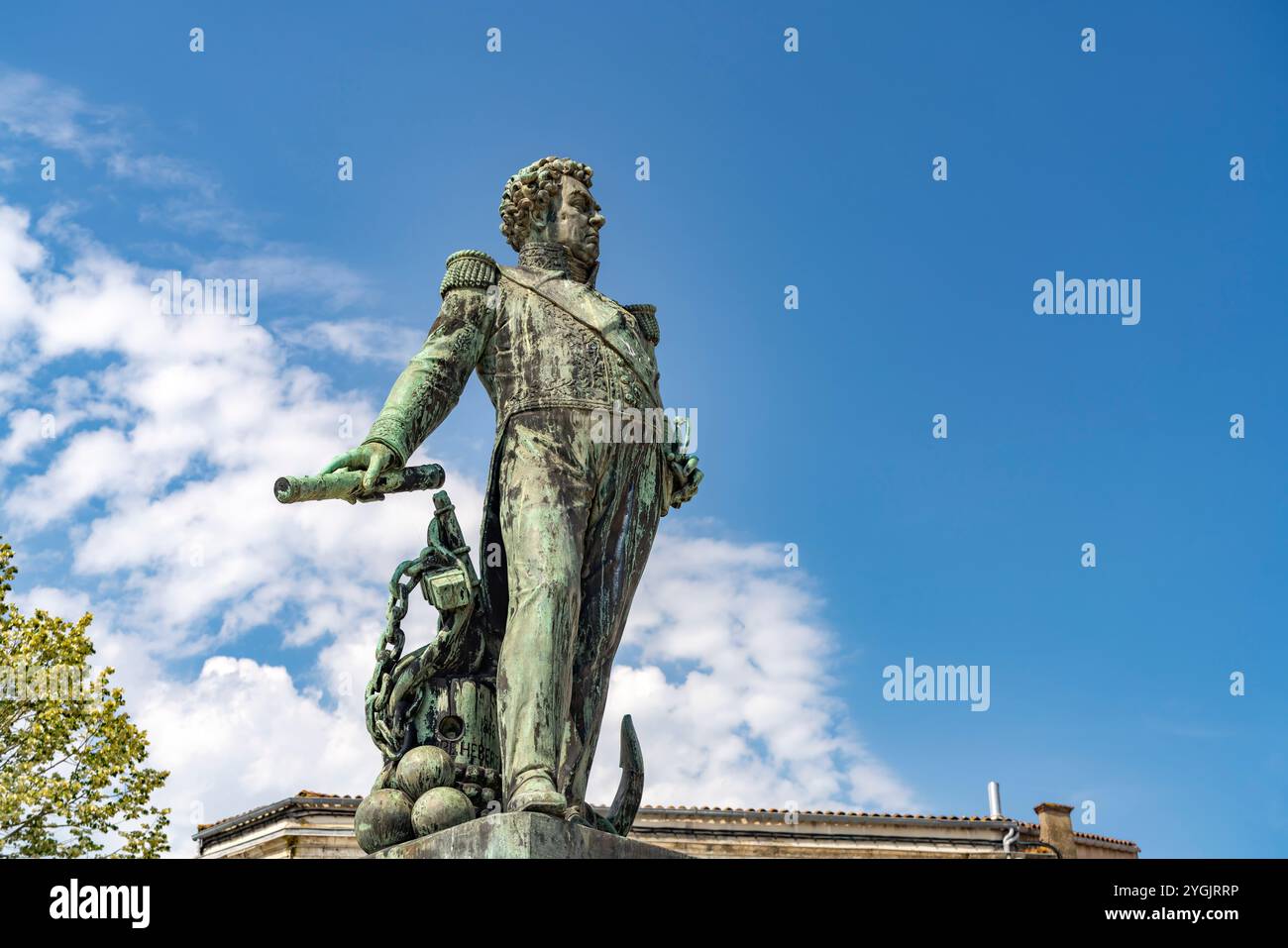 Statue of Admiral Duperre in La Rochelle, France, Europe Stock Photo ...