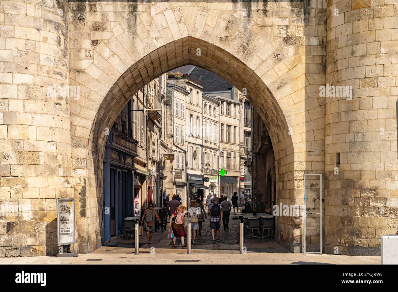 Entrance to the old town through the Porte de la Grosse Horloge clock ...