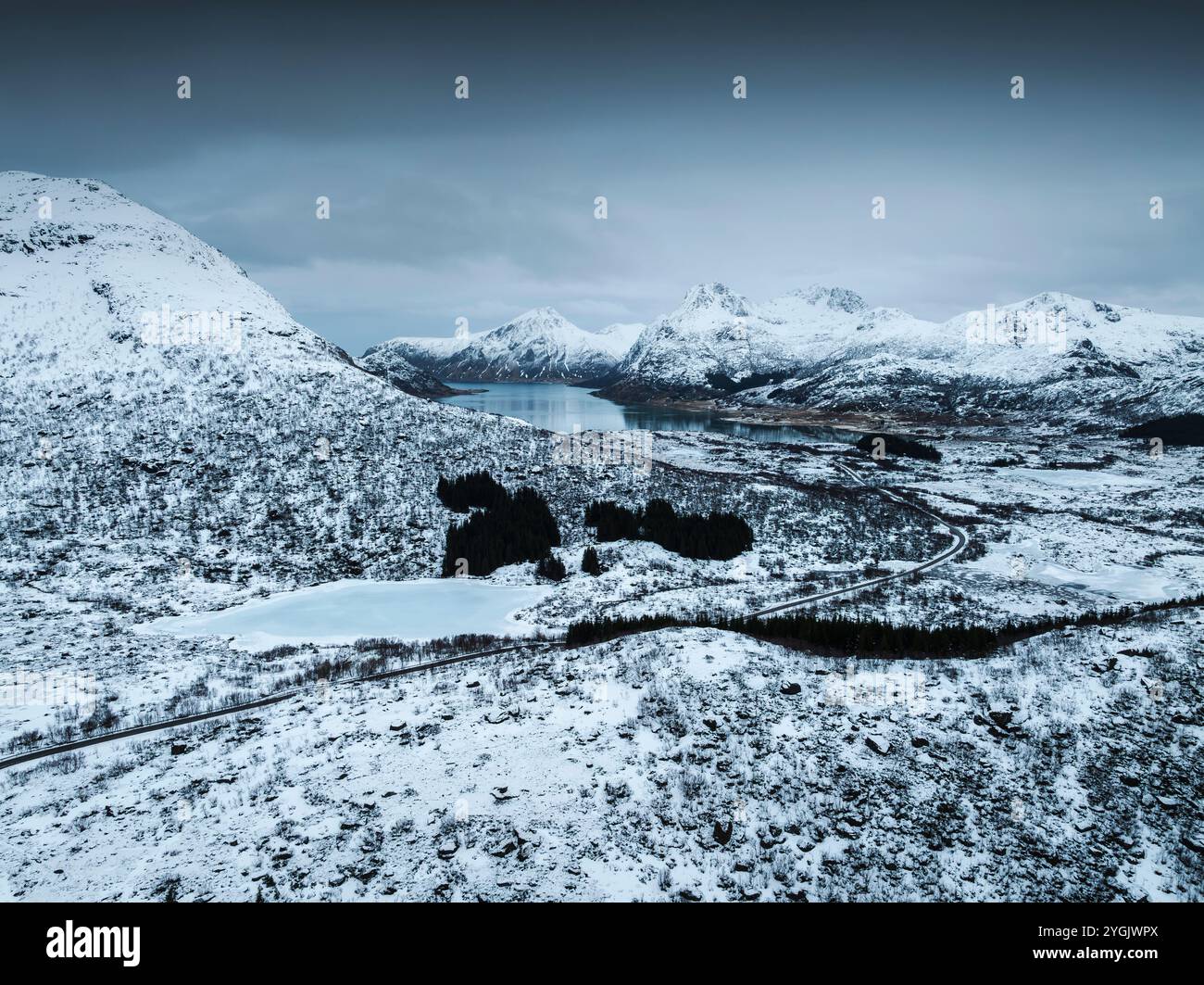 Lofoten, Norway, winter, landscape, snow Stock Photo - Alamy